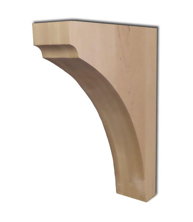 COVED CORBEL 14" x 3" x 10" RED OAK - Brackin Paint and Supply